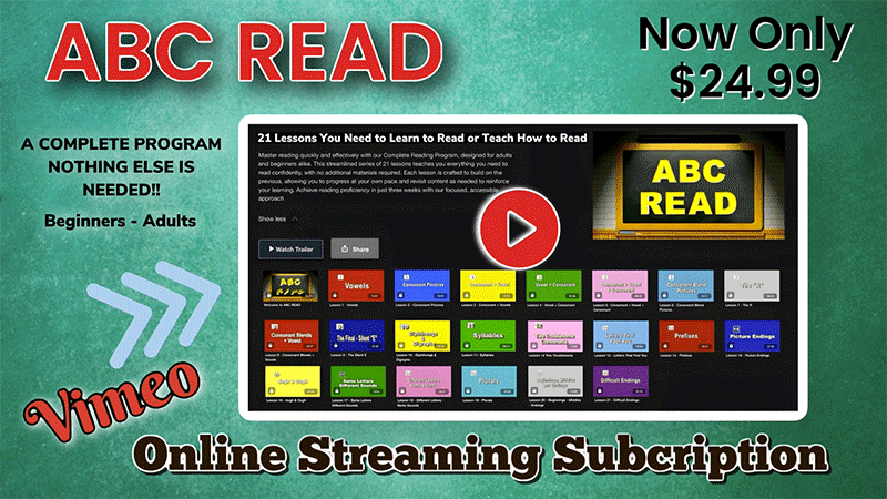 Self-Taught Reading Program - Phonics - Spelling - Grammar